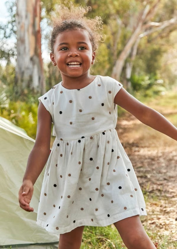Mayoral Natural Dot Bow Back Dress – Little Sprouts